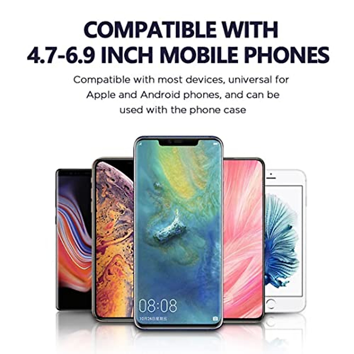 Dual Coils Wireless Car Charger Smart Sensor Phone Holder Air Vent Auto Clamping Phone Mount for car 15W Fast Charging for iPhone 14 13 12 Pro Max Mini/Samsung Galaxy Z Flip 4 3 5G/S22/S21/Note 20