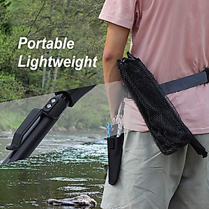 Sougayilang Fishing Net Fish Landing Net, Foldable Collapsible Telescopic Pole, Durable Nylon Material Mesh, Safe Fish Catching or Releasing-RSJ115CM