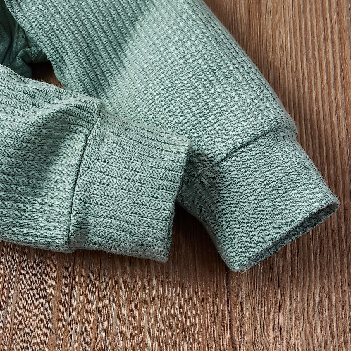 CIYCUIT Newborn Baby Boy Girl Outfits Long Sleeve Ribbed Romper Pants Set 0 3 6 12 18 24 Months Gender Neutral Baby Clothes Light Green 12-18 Months