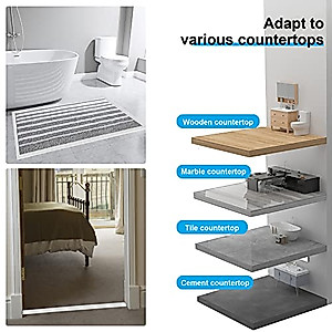 Floor Transition Strip, Self Adhesive Laminate Floor Cover Strips, 1.57" Flat Vinyl Flooring Transitions Strip for Tile, Wood, Laminate Joins Gap, Elegant Wood Grain (6.6FT, White)