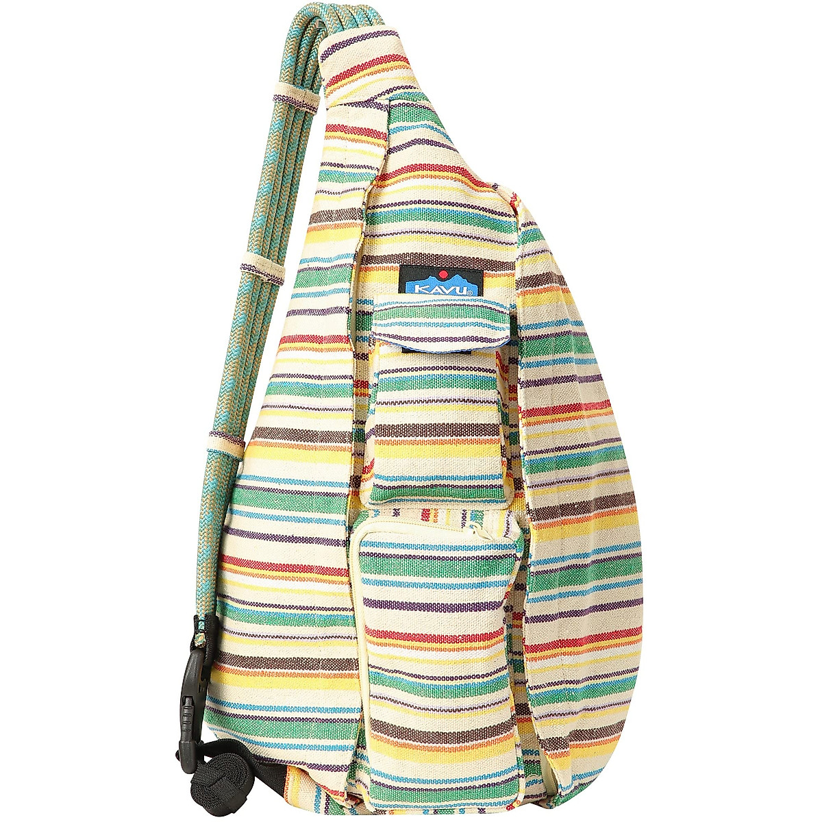 KAVU Interwoven Rope Bag Sling Crossbody Backpack - Prism Stripe
