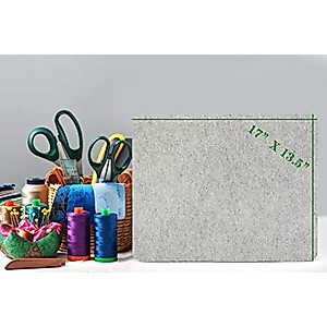 17''x13.5'' Wool Pressing Mat for Quilting, 100% Wool from New Zealand, Portable Felted Wool Ironing Mat with a Silicon Iron Rest Pad