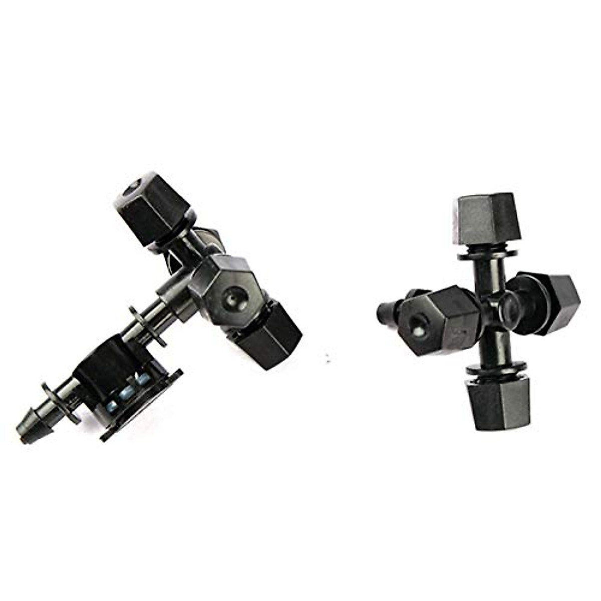 Koleso 10pcs/lot 6mm Black Equal Cross Misting Garden Home Drip Irrigation Spray System Kits Fittings