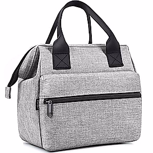 Large Lunch Bag Women, Insulated Fashionable Lunch Box For Women Adult With Shoulder Strap, Stylish Lunch Bag For Work Picnic Big Multipurpose Lunch Tote Cooler Bag For Ladies