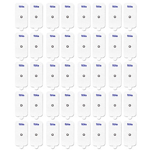 TENS Electrodes, Premium Quality XL Replacement Pads for TENS Units, 20 Pairs of Snap TENS Unit Electrodes (40 TENS Unit Pads), 2 inch x 4 inch, Discount TENS Brand