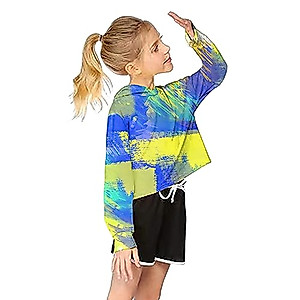 Baby Boys Girls French Terry Crewneck Sweatshirt Crew Neck Print Activewear Tops Cotton Tshirts Infant Hoodies Yellow