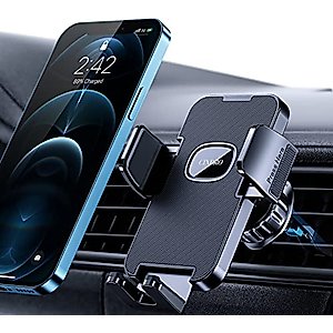 Phone Holder Car [Upgrade Clip Never Fall] Car Phone Holder Mount Automobile Air Vent Hands Free Cell Phone Holder for Car Fit for All Car Mount for iPhone Android Smartphone