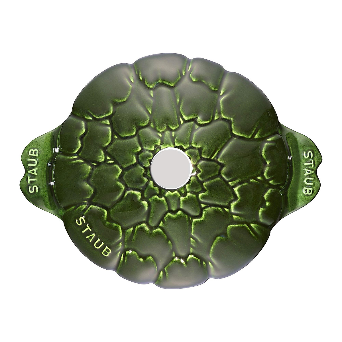Staub Cast Iron 3-qt Artichoke Cocotte - Basil, Made in France