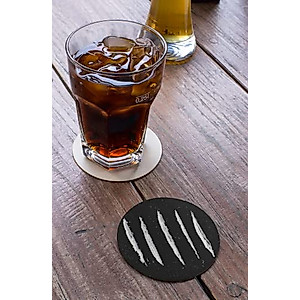 Enclave Haven, Set of 4 Coke Line Coasters Neat, 4x4 Inch, Adult Funny Room Decor, Funny Cocaine Coasters, Funny Coasters For Adults, Gag Gift Coasters Desk Decor