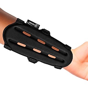KESHES Archery Armguard Protector, Black, Adjustable Forearm Wrist Protector for Youth & Adults