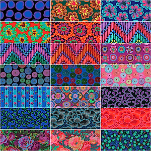 Kaffe Fassett Collective February 2023 Darker Design Roll 40 2.5-inch Strips Jelly Roll Free Spirit