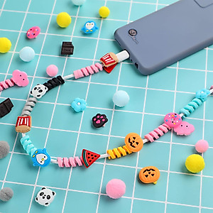 Frienda 30 Pcs Phone Protect Accessory Charging Cable Protectors Cute Charger Protectors Cord Protector Cord Saver USB Charger for Cellphone Data Lines(30 Pieces)