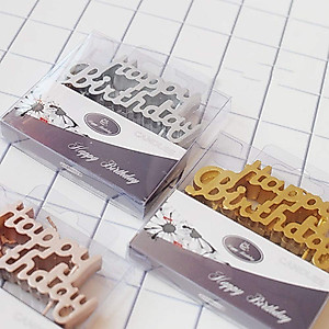 Rose Gold Happy Birthday Letter Candle for Cake,Alphabet Birthday Candle for 1 2 3 4 5 6 7 8 9 10 Years Old Party Cake,1st 2rd 3nd 4th 5th 6th 7th 8th 9th 10th Cake Topper (Gold)