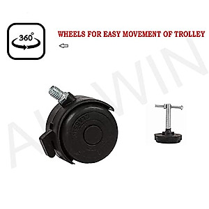 SK Traders TAFTA Heavy Duty Front/Top Load Washing Machine/Refrigerator Trolley Stand 99.9% Made of Metal (Weight Lift Upto 44Kg) Black