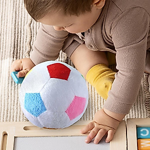 Milageto Multifunctional Plush Football Toy 17cm Diameter Plush Pillow, Ball Soft Soccer Stuffed Plush Toy for Birthday Gifts Children Baby Room, Colorful