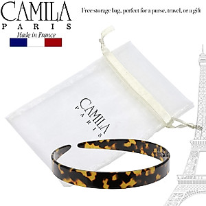 Camila Paris CP3466 French Headband for Women, Handmade Tokyo, Strong Hold Grip Women's Hair Band, Ligth and Very Flexible, No Slip and Durable Styling Girls Hair Accessories, Made in France