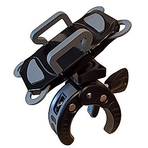 Crescendo CR-30 SlimClip Mic Stand Phone Holder, iPhone Clamp Mount, Pole Phone Mount, Microphone, Music, or Drum Stand - for iPhone, Samsung Galaxy or Note, Pixel, Any Smartphone