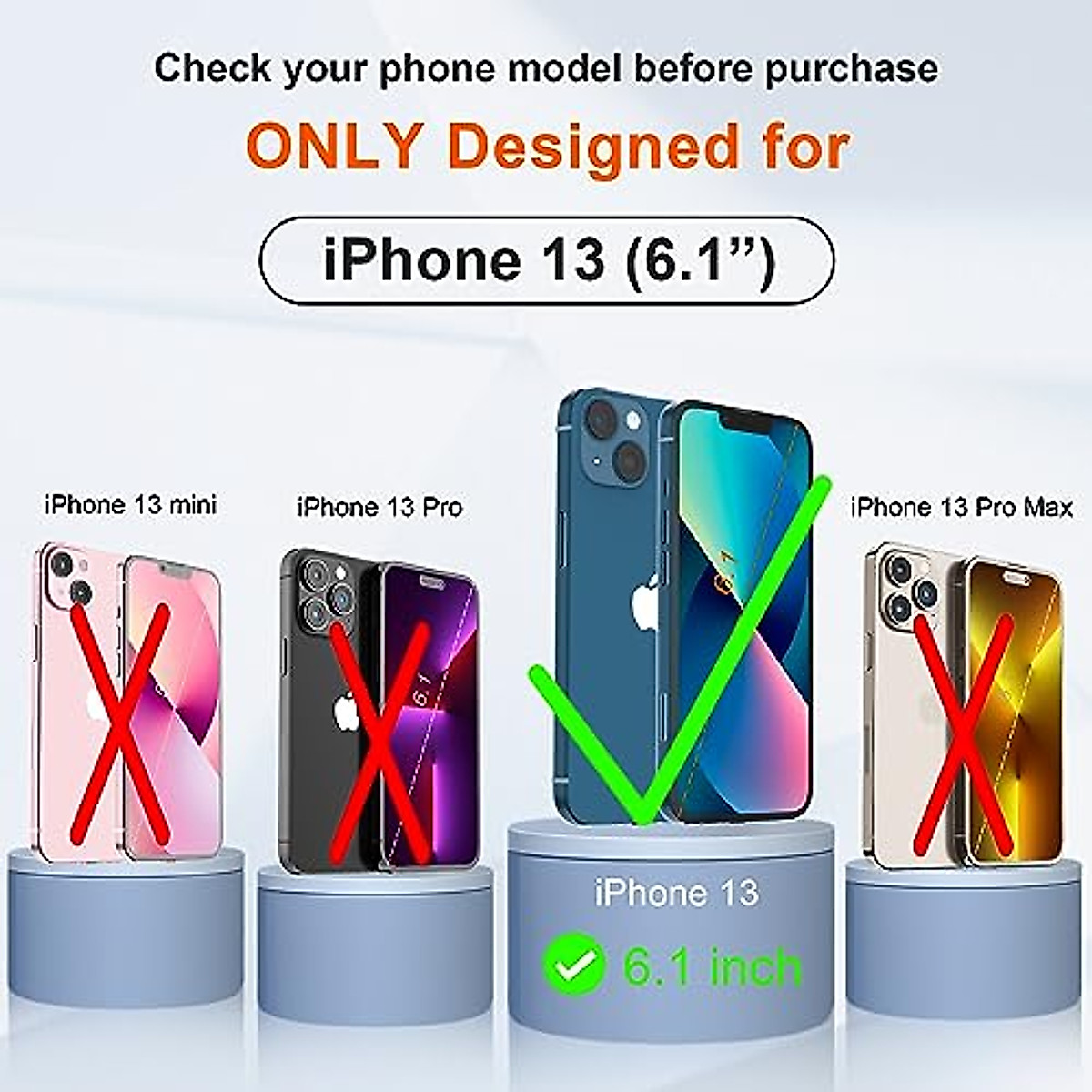 ORETECH for iPhone 13 Case, with [2 pcs Glass Screen Protector] [Camera Protection] [SGS Certified Military Grade ] 360 Shockproof Full Body Phone Case iPhone 13 Cover Slim Thin Case 6.1", Red