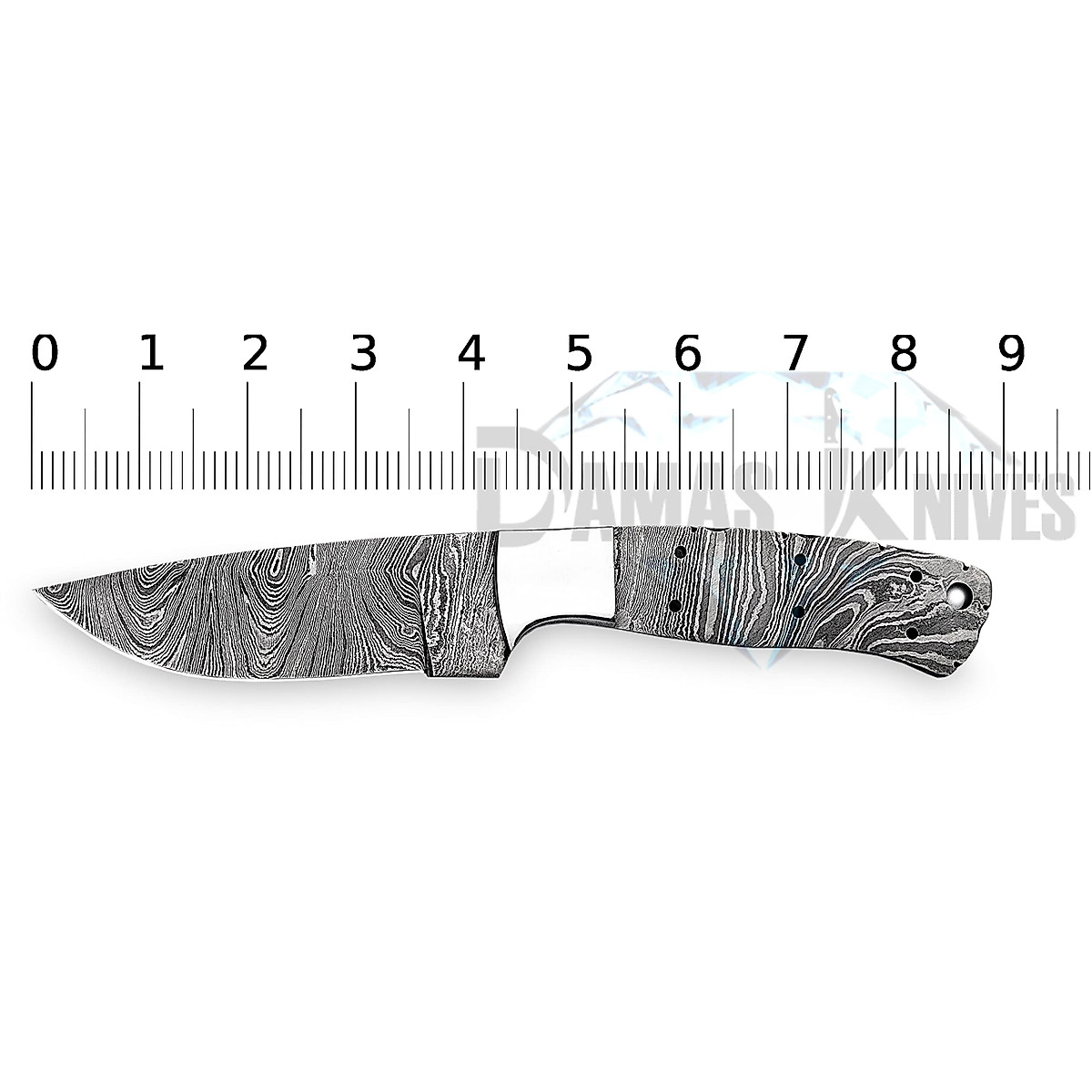 Custom Handmade Damascus Steel Blank Blade for Knife Making With Steel Bolster HB 16