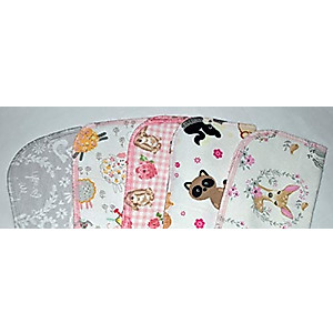 1 Ply Springtime Cuddles Flannel Washable Kids Lunchbox Napkins 8x8 inches 5 Pack - Little Wipes (R) Flannel