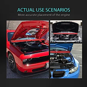 SPECSTAR 1100 Lbs Engine Support Bar Transverse Hoist for Motor Transmission with 2 Points Lift Holder and Dual Hooks