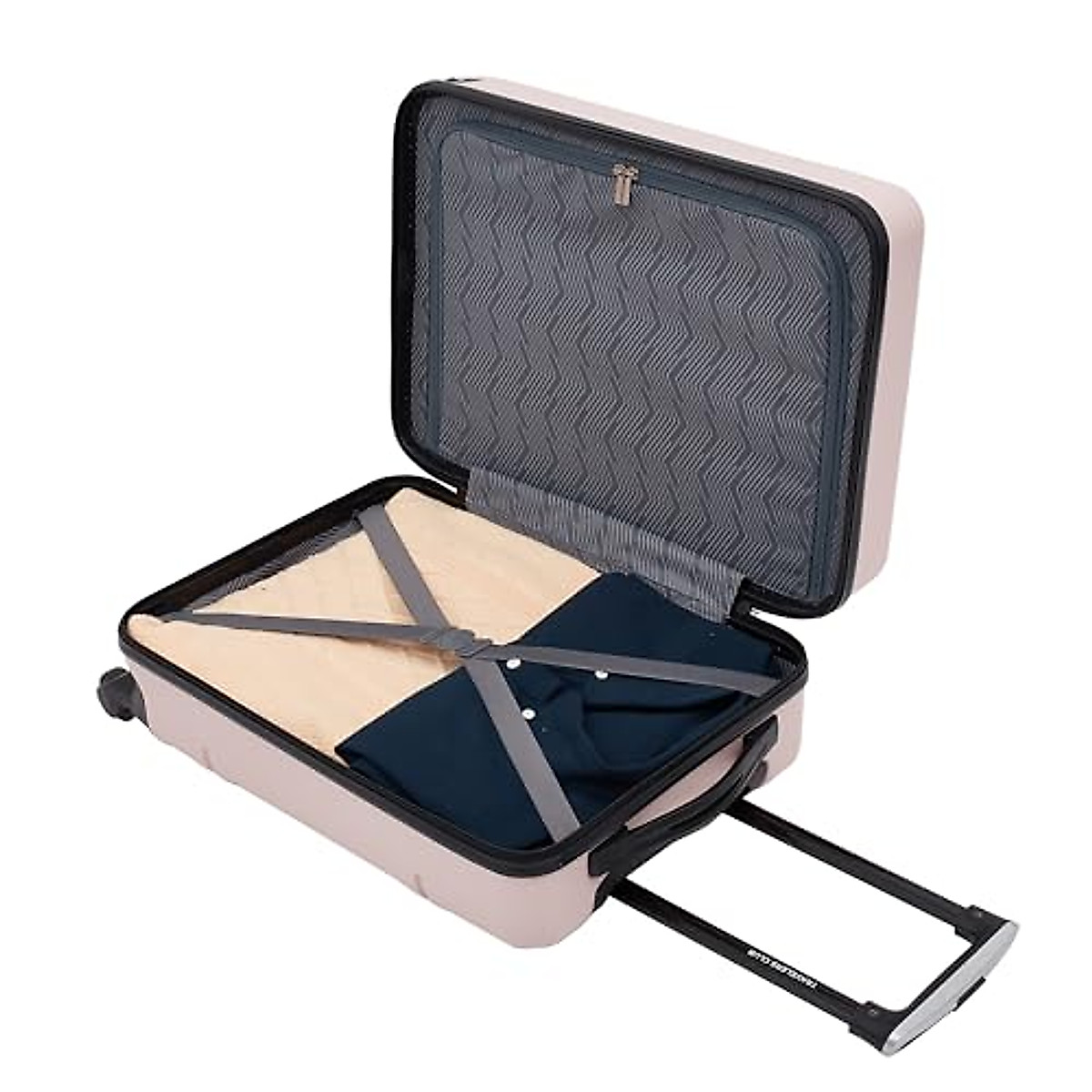 Travelers Club Skyline Spinner Luggage, Filmy, 22-Inch Carry-On