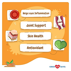 Turmeric Curcumin for Dogs - 90 Soft Chews - with Collagen, BioPerine and Fish Oil - Hip & Joint Support, Ease Inflammation, Antioxidant, Cardiovascular & Liver Support.