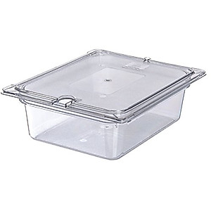 Carlisle FoodService Products 10221B07 StorPlus Half Size Food Pan, Polycarbonate, 4" Deep, Clear