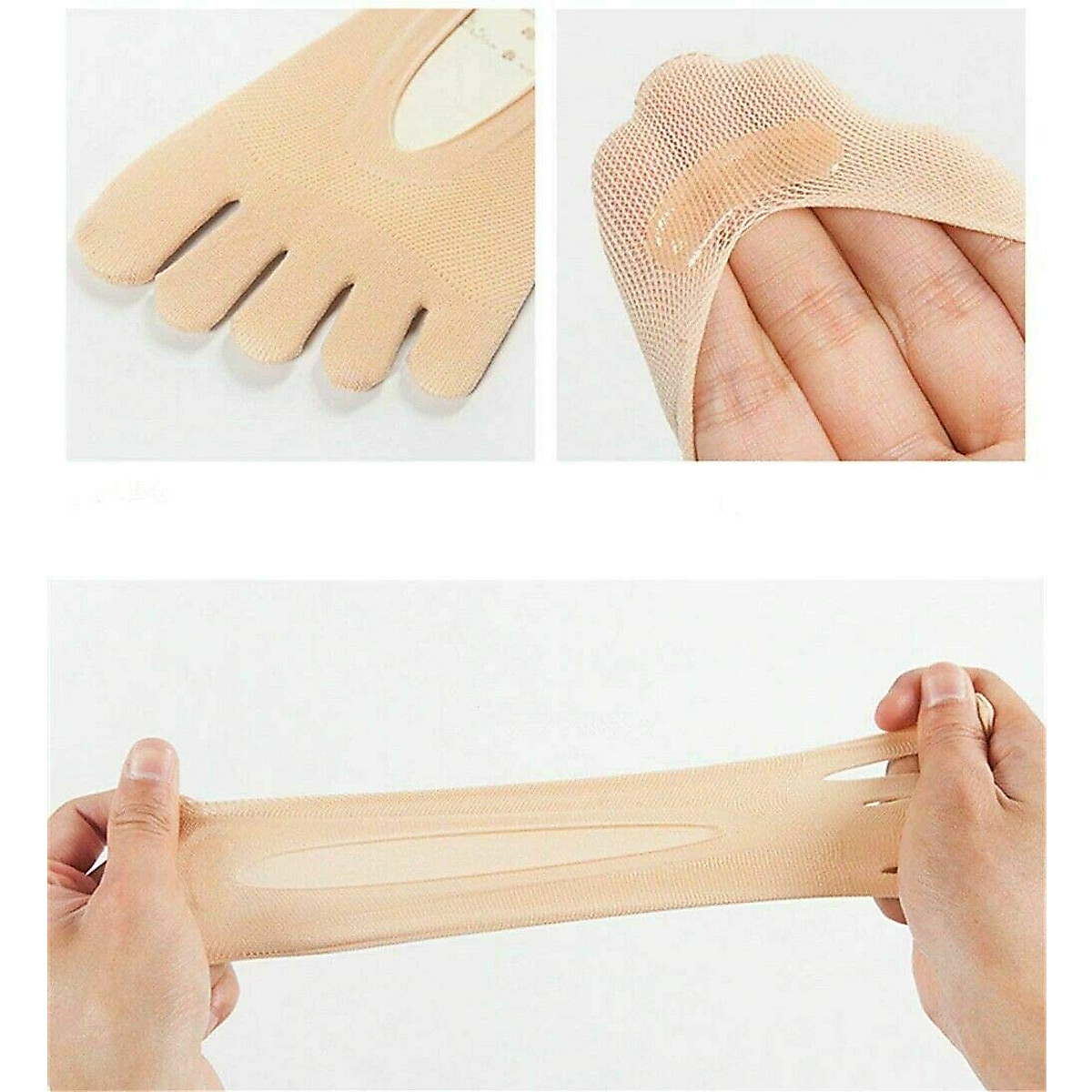 5 Pairs Sock Align Toe Socks for Bunion,Orthopedic Compression Socks,Projoint Antibunions Health Sock,Women Toe Socks No Show Low Cut Five Finger Socks (5Pairs-E)