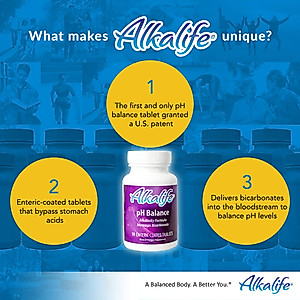 Alkalife pH Balance Tablets | The First Patented Tablets That Neutralize Acid & Balance pH for Immune Support, Peak Performance, Detox, Overall Wellness – 90 Tablets