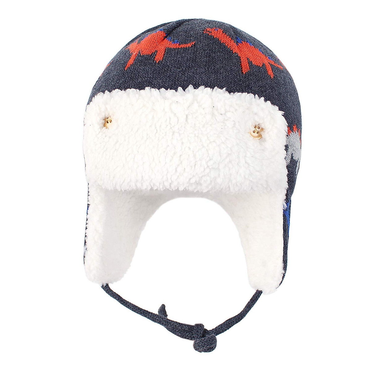 Zando Baby Beanies Infant Toddler Cute Cartoons Hat Baby Boys Earflap Caps Fall Winter Cute Dinosaurs M (18.90-19.69) Suggest 1-2T