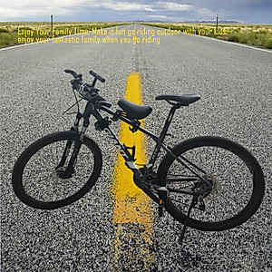 NELOMO Front Mounted Bicycle Seats for Children Kids Handlebars Foot Pedals Set Mountain Bike Child Seat Kids Bike Seat Suitable for MTB and City Bicycles