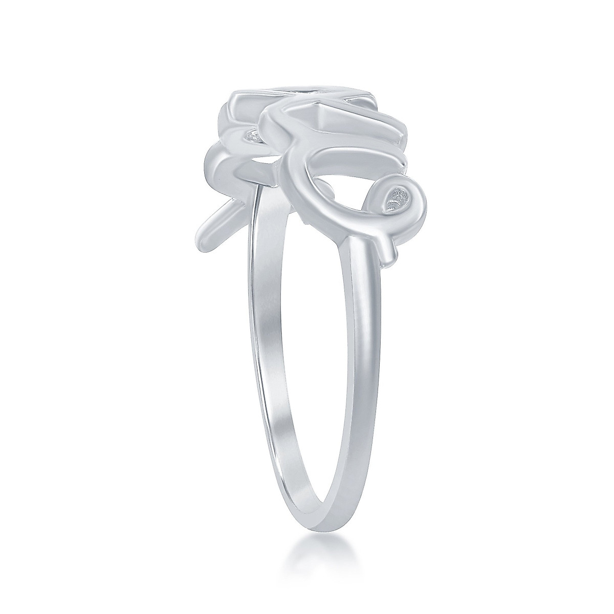 Beaux Bijoux Sterling Silver XOXO Hugs & Kisses Ring (Size 8) Available in sizes 5-6 - 7-8 - 9
