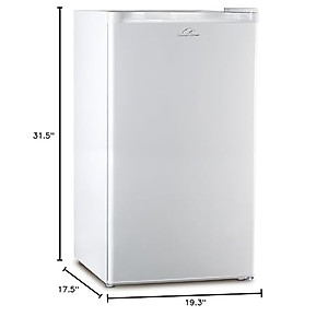 Commercial Cool CCR32W Compact Single Door Refrigerator and Freezer, 3.2 Cu. Ft. Mini Fridge, White