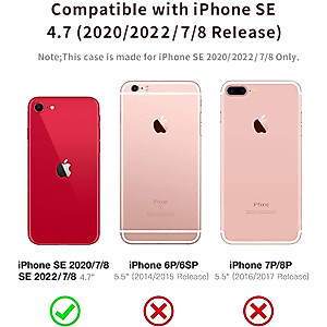 YESPURE Clear Case for iPhone SE 2&3/Dinosaur Designed for iPhone 7 Case/iPhone 8 Cute Case with Soft TPU Anti-Yellow Anti-Scratch Shockproof Protective Phone Case 4.7 inch - Green Dinosaur