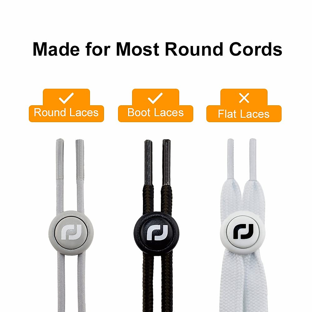 Heavy Duty Cord Locks - Double Hole Drawstring Stopper Fastener for No Tie Shoelaces and More