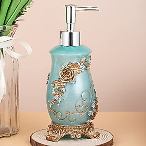 SLiipy Pig Bathroom Accessories Set, 4 Pcs Marble Look Bathroom Decor Set , Resin Gift Set Apartment Necessities, Include Dispenser Pump, Bar Soap Dish, Toothbrush Holder and Tumbler.