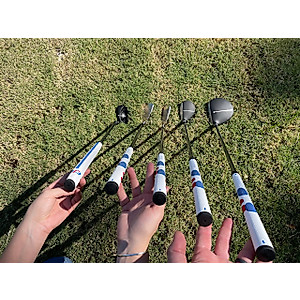 Fingerprints Junior Golf Club Set - Driver, Hybrid, 7i, PW, Putter with Stand Bag - Multiple Sizes - RH and LH (Golf Club Set for Kids 38"-45" Tall (~Age 4-7), Right)