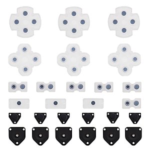 Micro Traders 3 Sets Conductive Silicon Button Pads Controller Button Replacement Repair Part Compatible with Sony Playstation 4 PS4 Controller