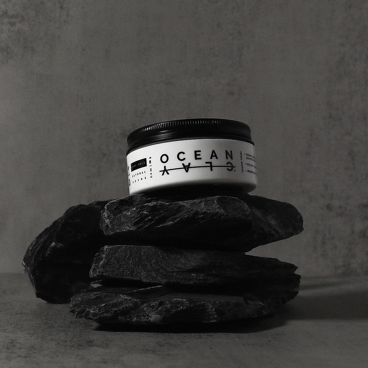 (SHEH•VOO) Ocean Clay - Premium Men’s Hair Styling Clay - Firm Hold + Natural Shine - Sulfate & Paraben Free (2.4 oz)