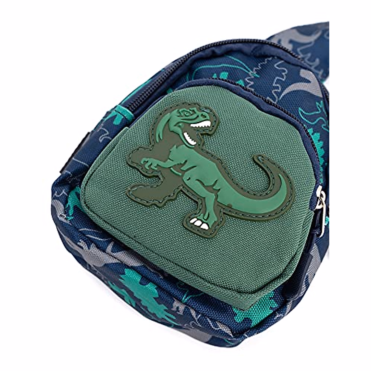 Cute Children Sling Bag Small Cartoon Dinosaur Crossbody Shoulder Bag Coin Purse Waist Backpack Nylon for kid 1-5-Gray