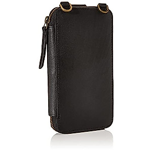 Timberland womens Wallet RFID Leather Crossbody Phone Bag, Black (Cav), One Size US