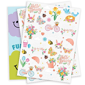 xo, Fetti Spring Easter Tattoos - 46 Glitter Styles | Hello Spring Birthday Party Supplies, Colorful Baby Shower, Butterfly, Flowers Arts and Crafts