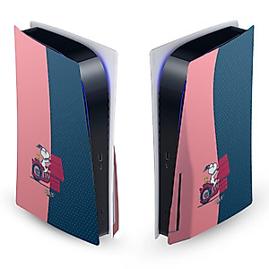 Head Case Designs Officially Licensed Peanuts Snoopy & Woodstock Character Graphics Vinyl Faceplate Sticker Gaming Skin Decal Cover Compatible With Sony PlayStation 5 PS5 Disc Edition Console
