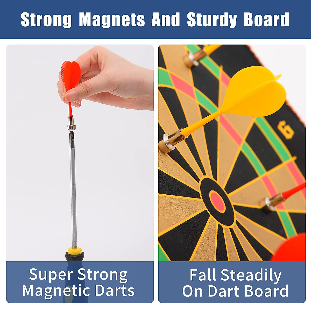 BATURU Dart Board Magnetic for Kids Adults with Magnetic Darts 12pcs, Boy Toys Age 8-10-12 13 14 15, Teenage Teen Boys Gifts for Boy Room Decor, Dartboard Games for Kids 8-12