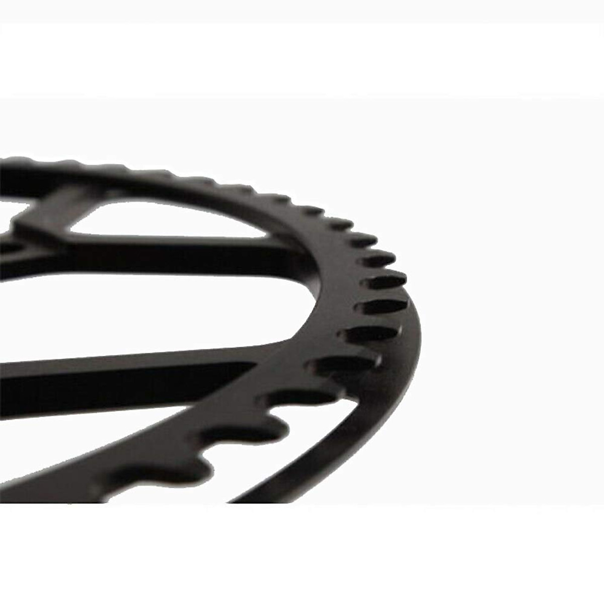 Folding Bike 130 BCD Crank, Round Single Speed Chainring 45T 47T 53T 56T 58T, Bicycle Black Aluminium Alloy Ultralight Sprocket Crankset, Fit 14'' 16'' 20'' Folding Bike