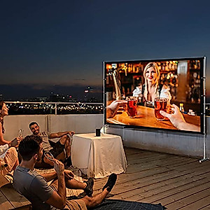 Movie Projector Screen with Stand Foldable Portable Outdoor Indoor Movie Screen for Home Theater Recreational Projection Screen 16: 9 HD 86 Inch Gifts