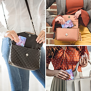 TopMost RFID-Blocking Aluminum Wallet Credit Cards Holder for men & women - Slots for 12 Cards And Bills (Marble Texture)