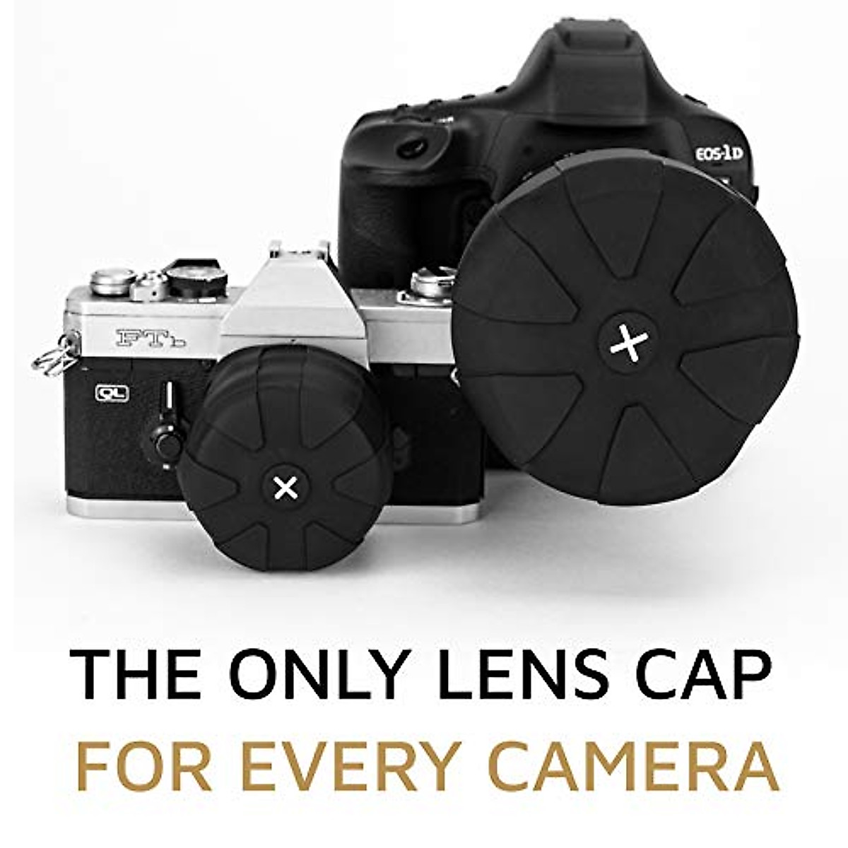 KUVRD Universal Lens Cap 2.0 - Fits 99% DSLR Lenses, Element Proof, Lifetime Coverage, Magnum, 2-Pack