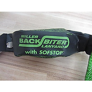 Honeywell 913B/6FTGN Miller by 6' BackBiter Heavy Duty Polyester Web Single-Leg Tie-Back Lanyard With (1) Locking Snap Hook, (1) Locking 5K Snap Hook And SofStop Shock Absorber, 15.34 fl. oz.